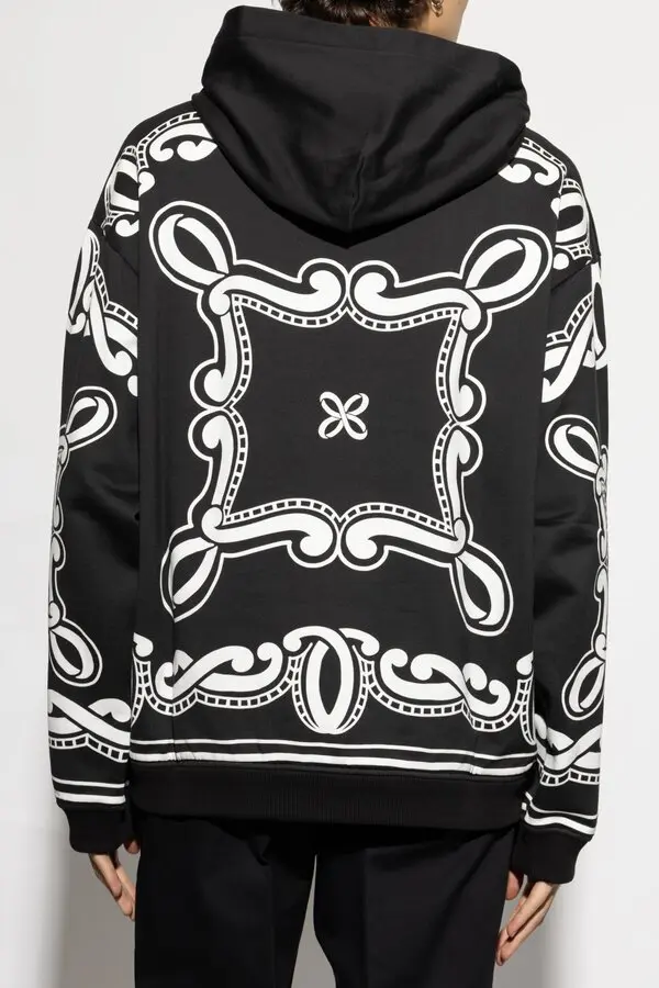 Dolce & Gabbana Bandana Print Drop Shoulder Hoodie