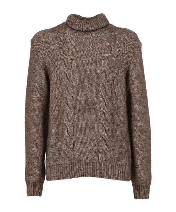 K-WAY Turtle Neck Knitted Jumper - Brown