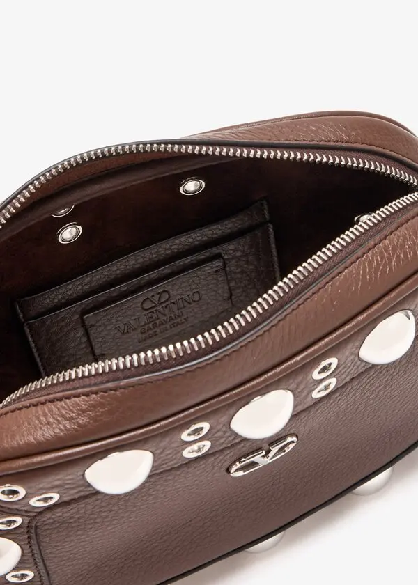 Valentino Garavani Vlogo Signature Zip-up Crossbody Bag - Brown
