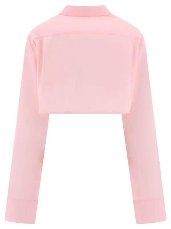 Loewe Cropped Shirt With Classic Lapel - Pink