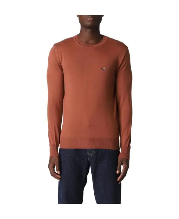 VIVIENNE WESTWOOD Round Neck Long Sleeve Sweater - Brown
