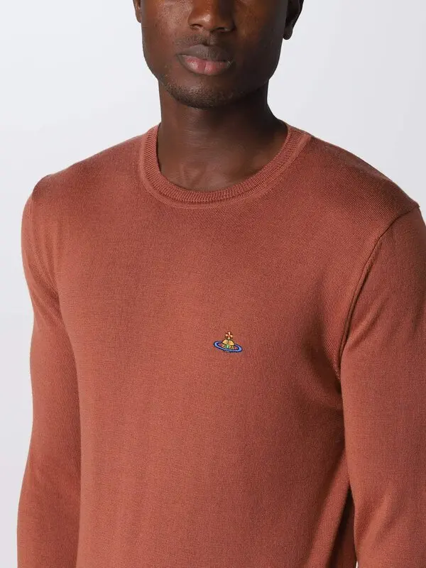 VIVIENNE WESTWOOD Round Neck Long Sleeve Sweater - Brown