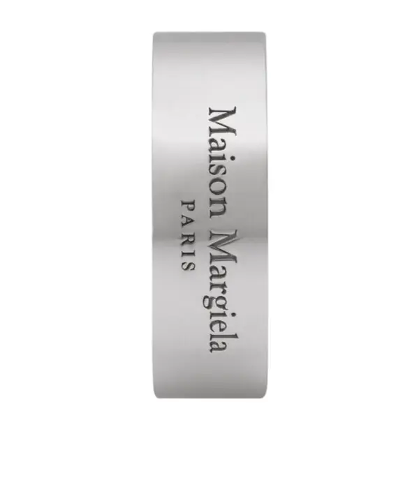 MAISON MARGIELA Logo Wide Band Ring - Silver