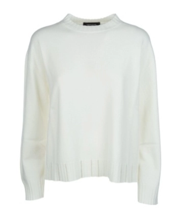 Fabiana Filippi Long Sleeve Crewneck Jumper - White
