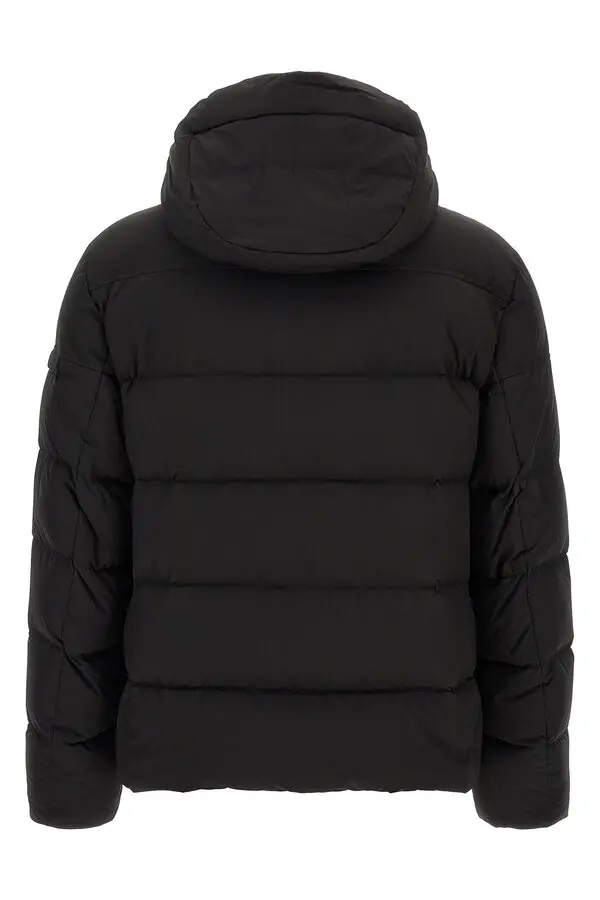MOORER Quilted Down Jacket With Removable Hood - Black