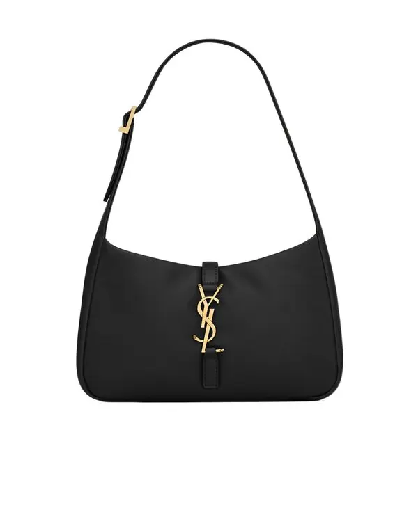 Saint Laurent Le 5 À 7 Hobo Bag With Logo Plaque - Black