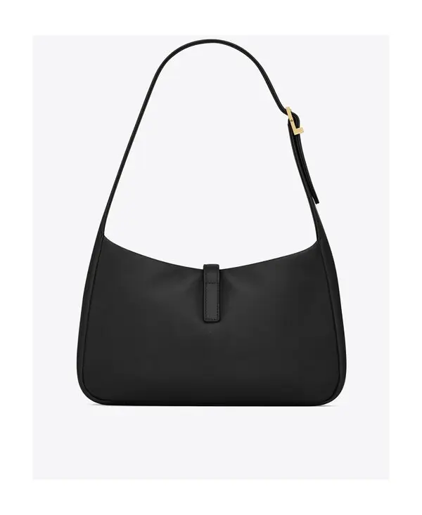 Saint Laurent Le 5 À 7 Hobo Bag With Logo Plaque - Black