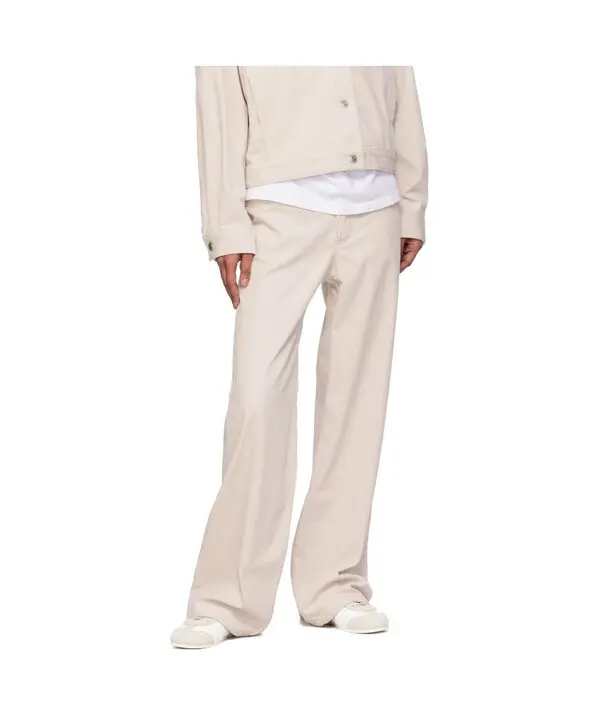 A.p.c. Beige Corduroy Straight Leg Trousers - Pink