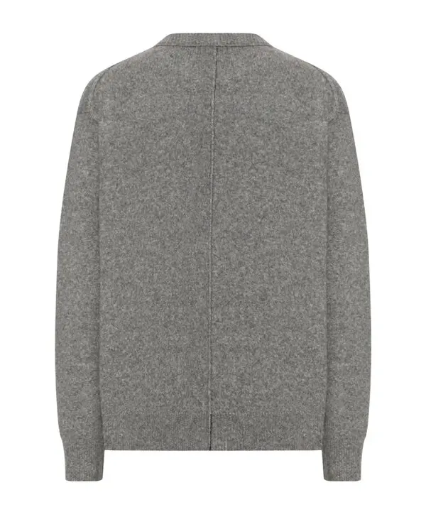ROBERTO COLLINA Ribbed Crew Neck Sweater - Gray
