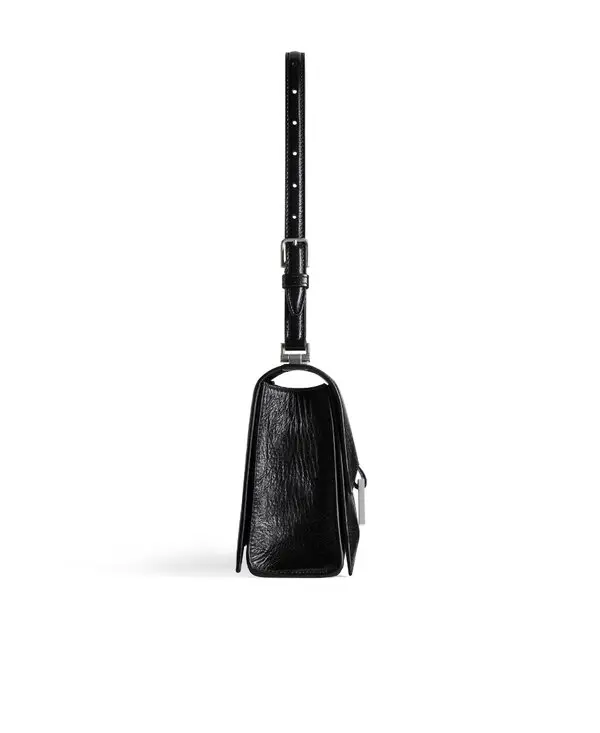 Balenciaga Crush Sling Foldover Top Small Shoulder Bag