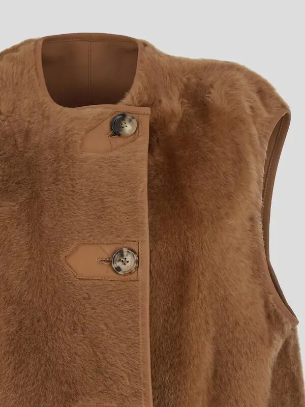 Max Mara Sleeveless Coat - Camel