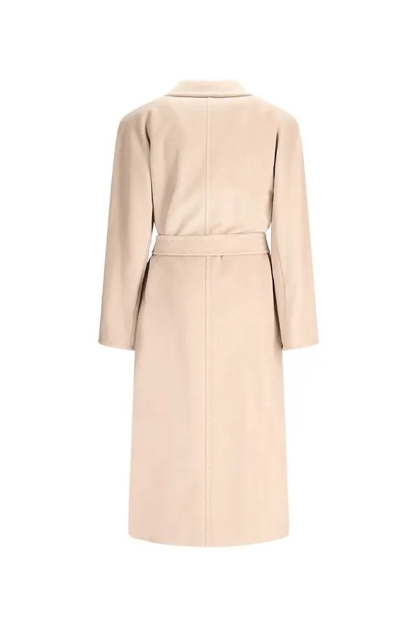 Max Mara Madame Belted Double-breasted Coat - Sand-colored