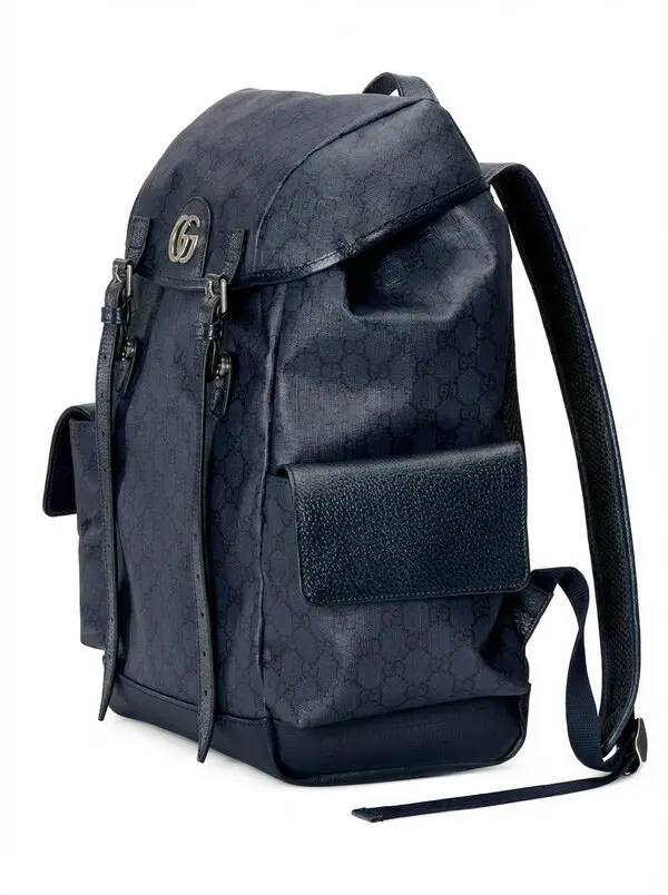 Gucci Ophidia Gg Supreme Canvas Medium Backpack - Black