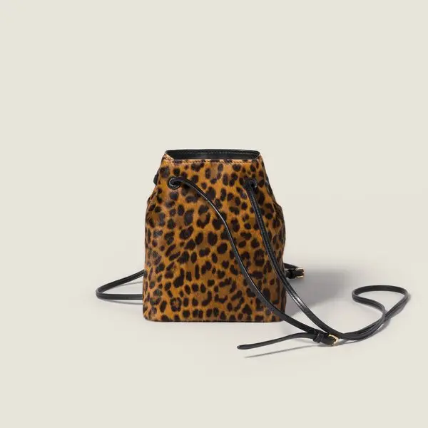 Miu Miu Leopard Print Shoulder Bag - Honey