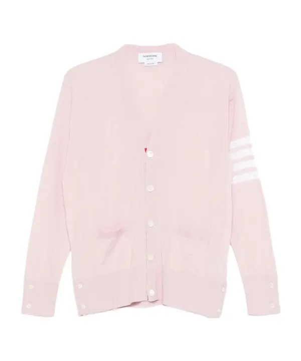 Thom Browne 4-bar V-neck Knitted Cardigan