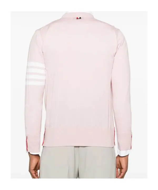 Thom Browne 4-bar V-neck Knitted Cardigan