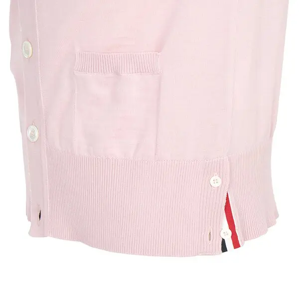 Thom Browne 4-bar V-neck Knitted Cardigan