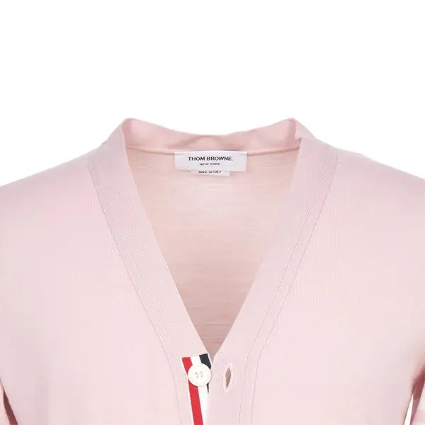Thom Browne 4-bar V-neck Knitted Cardigan