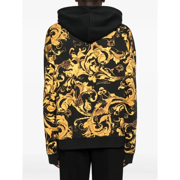 Versace Baroque Print Hoodie - Black