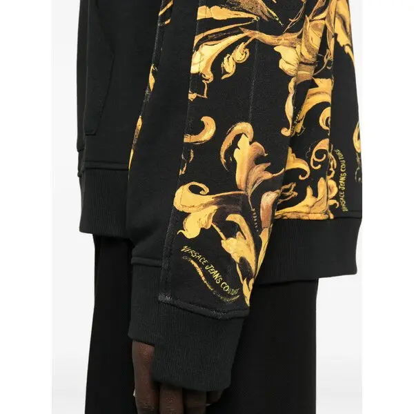 Versace Baroque Print Hoodie - Black