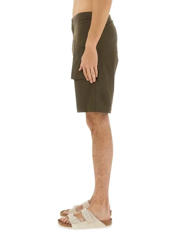 Aspesi Lou Bis Poplin Shorts - Green