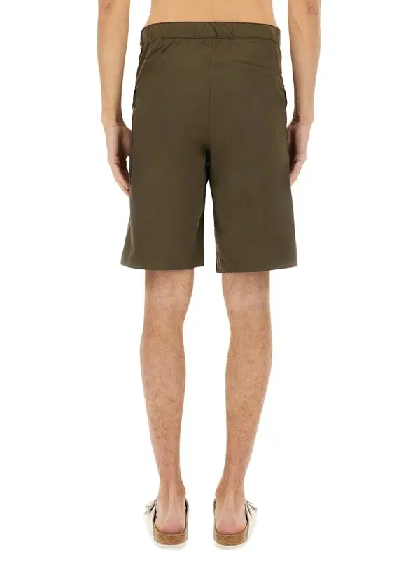 Aspesi Lou Bis Poplin Shorts - Green
