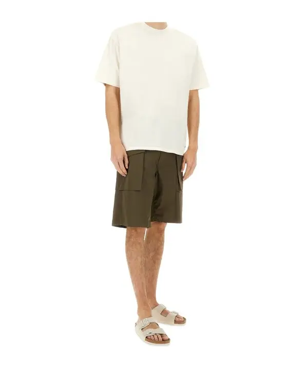 Aspesi Lou Bis Poplin Shorts - Green