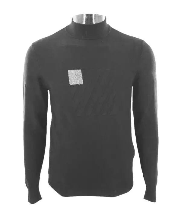 Emporio Armani Ribbed Long-sleeve Sweater - Black