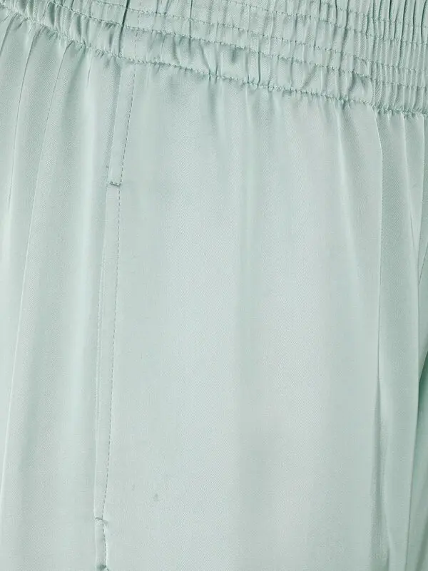 Fabiana Filippi Amelia Satin Wide Leg Trousers - Green