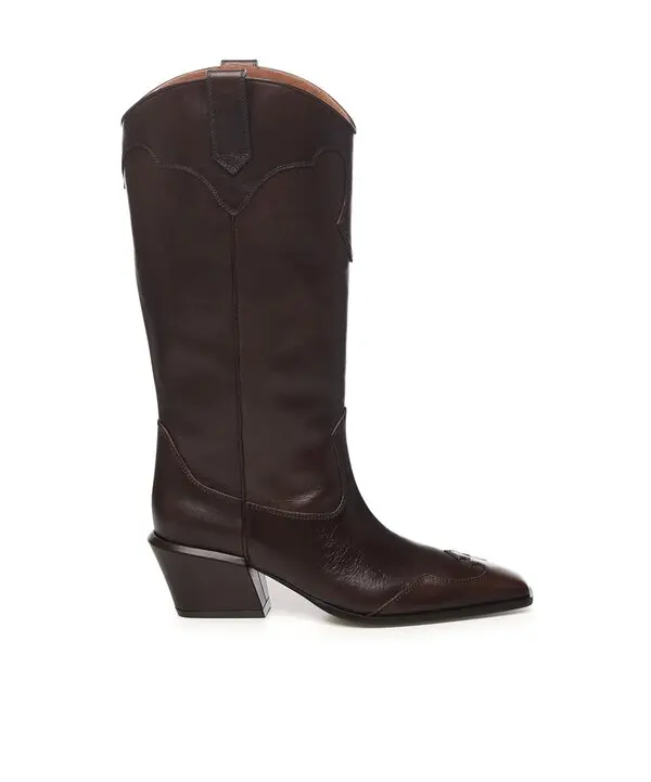 Paris Texas Ebony Square-toe Boots