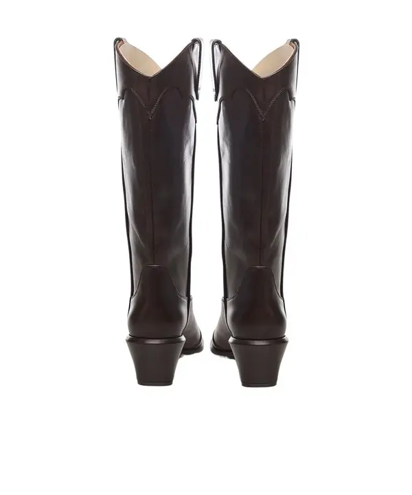 Paris Texas Ebony Square-toe Boots