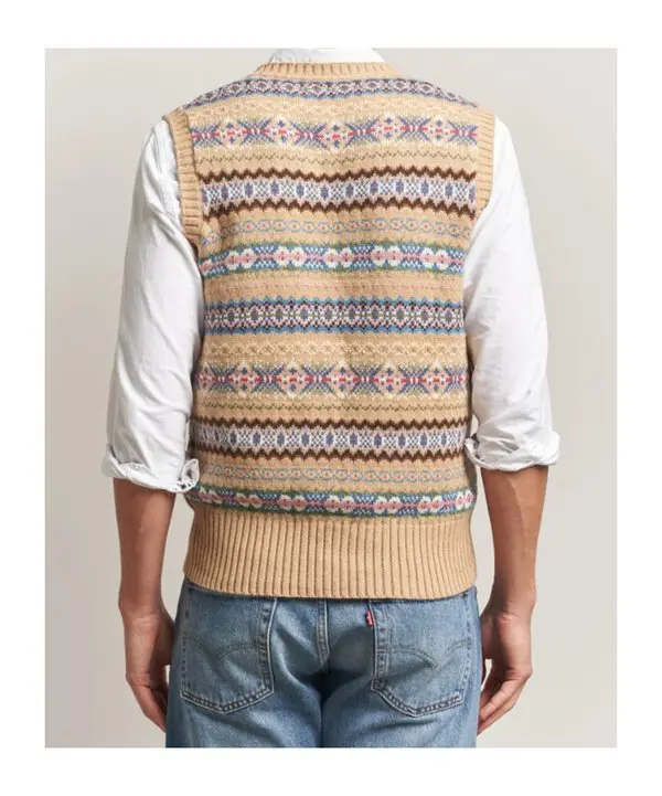 Polo Ralph Lauren Fairisle V-neck Vest - Nude