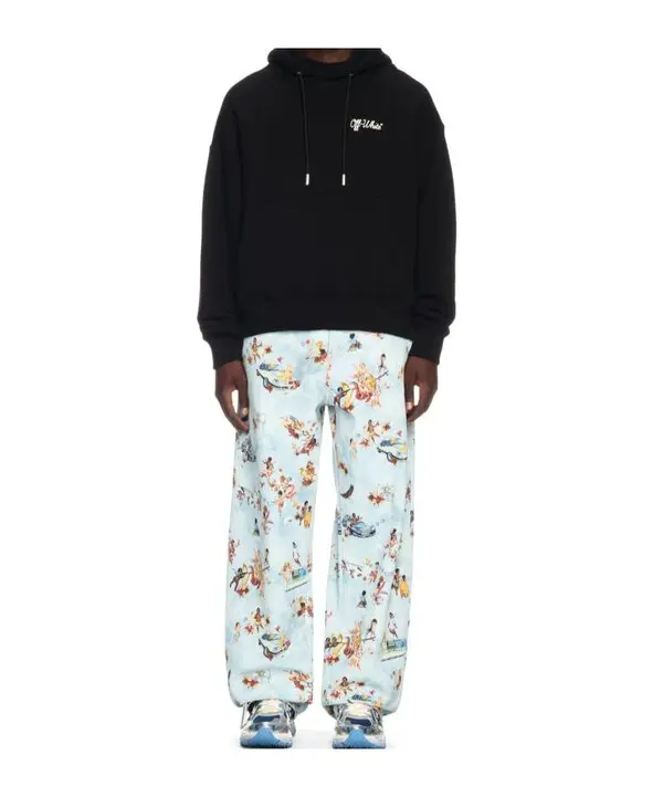 Off-White Diagonal Arrow Skate Drawstring Hoodie