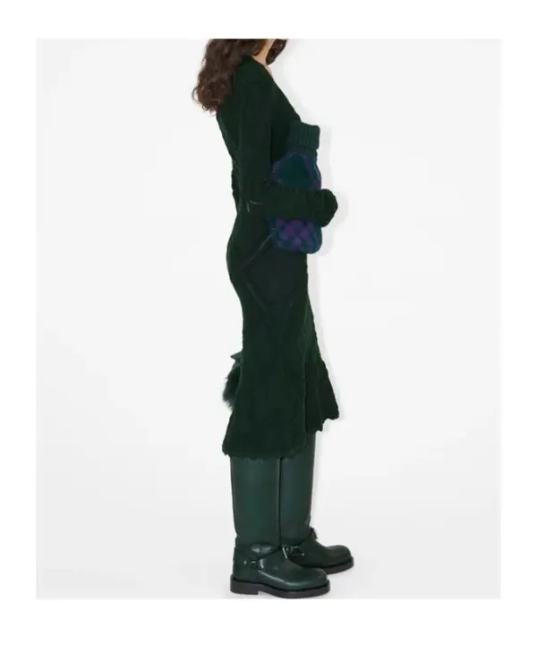Burberry Long Sleeve Diamond Knit Dress