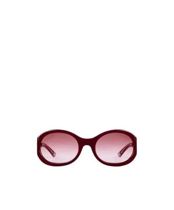 Gucci Oval Frame Sunglasses - Ancora Roso Red