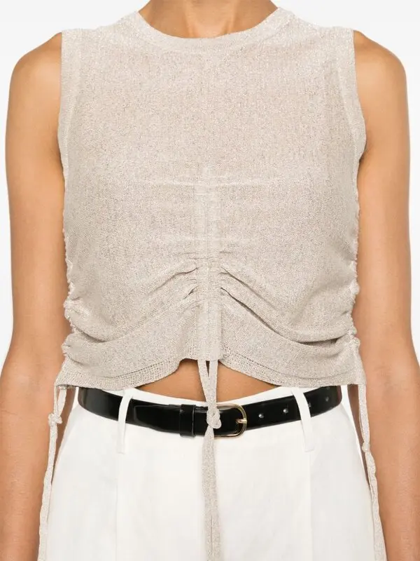 ERMANNO FIRENZE Sleeveless Knit Top With Tie Detail