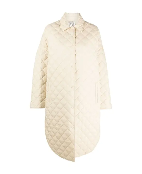 TOTEME Diamond-quilted Cocoon Coat - No