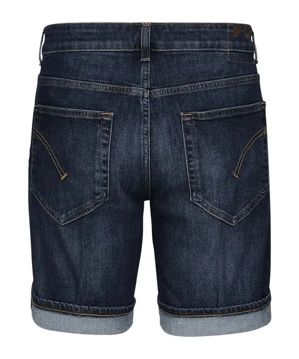 DONDUP Regular Fit Low Waist Denim Shorts With Ruffle Hem - Black