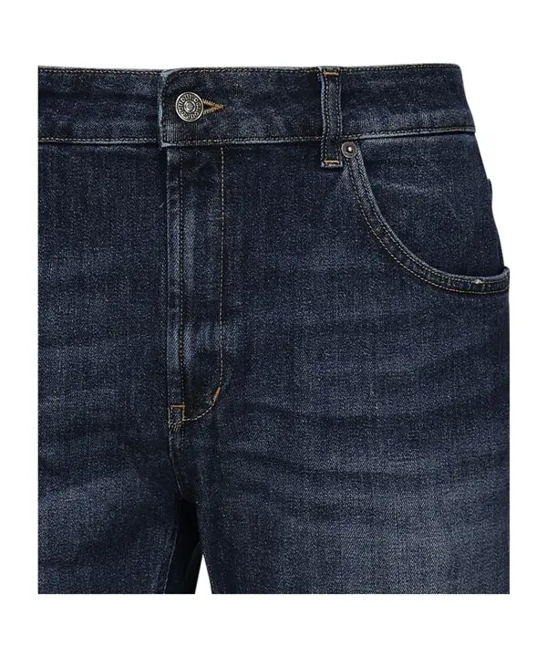 DONDUP Regular Fit Low Waist Denim Shorts With Ruffle Hem - Black