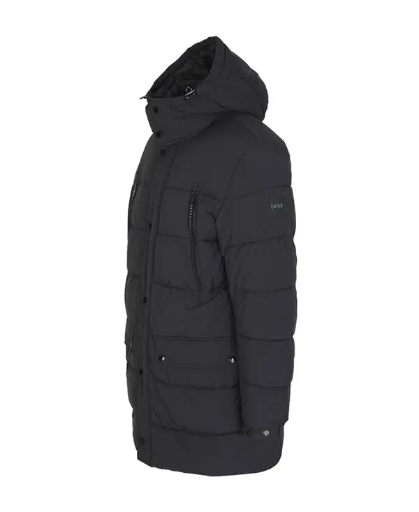 Hugo Boss Padded Longline Jacket With Removable Hood