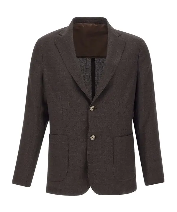 BARBA NAPOLI Easy Slim Fit Two-button Blazer - Black