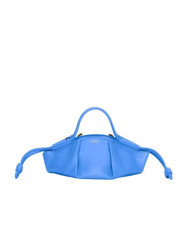 Loewe Small Paseo Bag In Shiny Nappa Calfskin - Blue