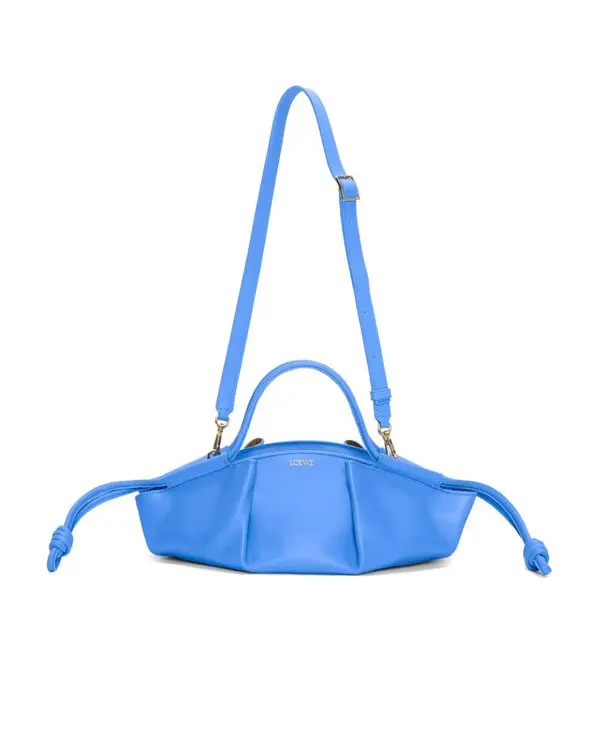 Loewe Small Paseo Bag In Shiny Nappa Calfskin - Blue