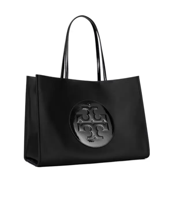 Tory Burch Large Ella Patent Logo-embossed Tote Bag