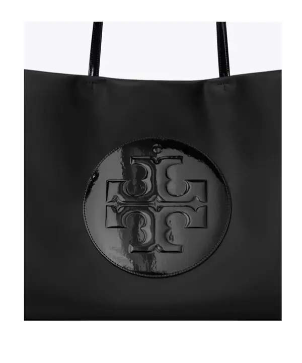 Tory Burch Large Ella Patent Logo-embossed Tote Bag