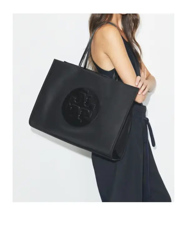 Tory Burch Large Ella Patent Logo-embossed Tote Bag