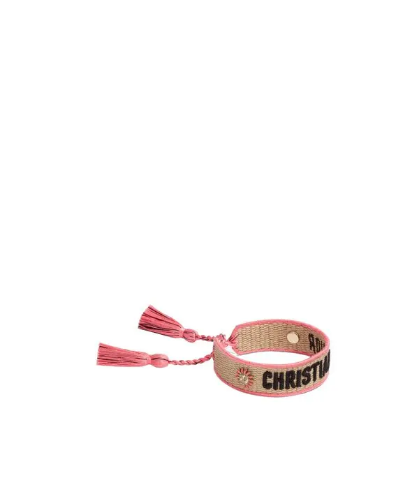 Dior Embroidered Bracelet With Tassels - Multi-color