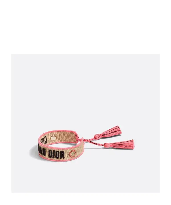 Dior Embroidered Bracelet With Tassels