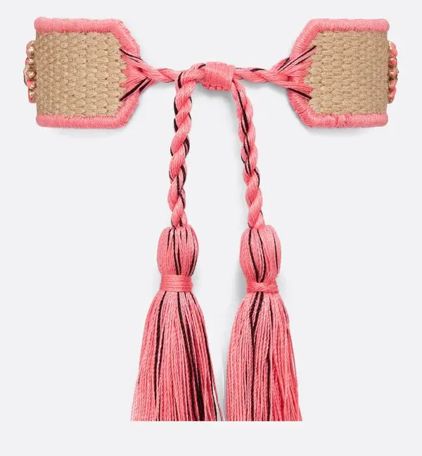 Dior Embroidered Bracelet With Tassels