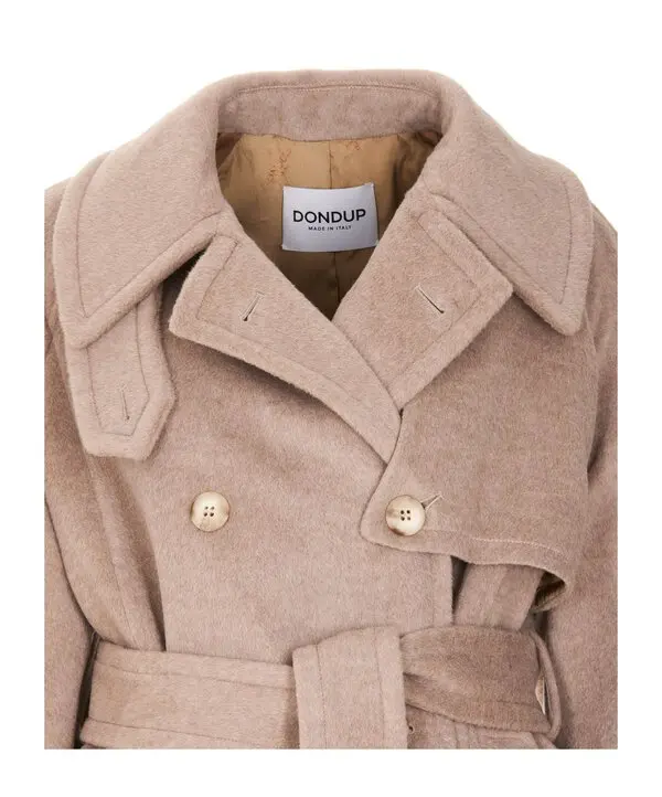 DONDUP Double Breasted Belted Coat